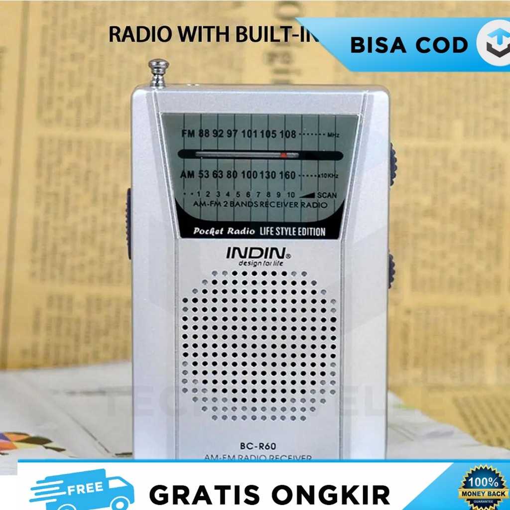 Jual RADIO RECEIVER POCKET MINI PM AM TELESCOPIC ANTENNA SPEAKER SILVER ...