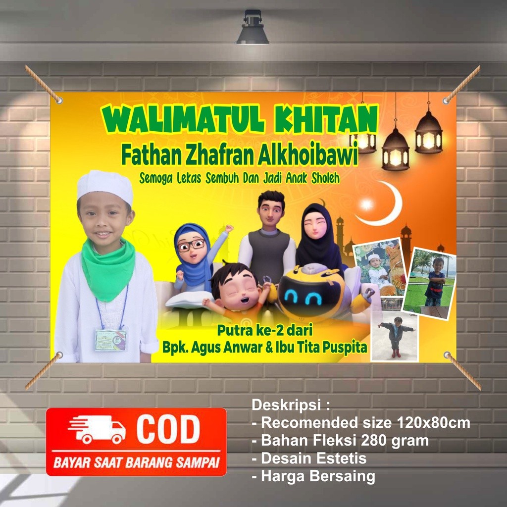 Jual PROMO DISKON GEDE !! Banner / Backdrop Walimatul Khitan Anak ...