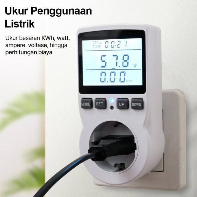 Jual PROMO Watt Meter AC Digital Volt Pemakaian KWH Daya Energy Meter ...