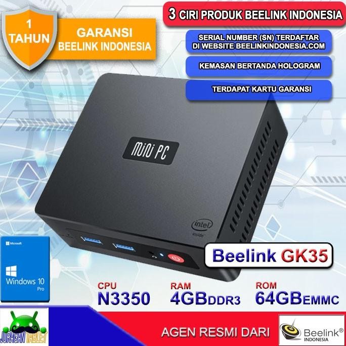 Jual Mini PC Beelink GK35 4/64 Intel Apollo N3350 Dual HDMI WiFi ...