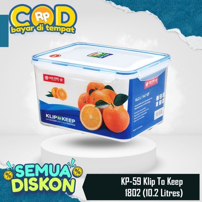Jual Produk Ready MICTON Lion Star KP-59 Klip to Keep 1802 10.2L Tempat ...