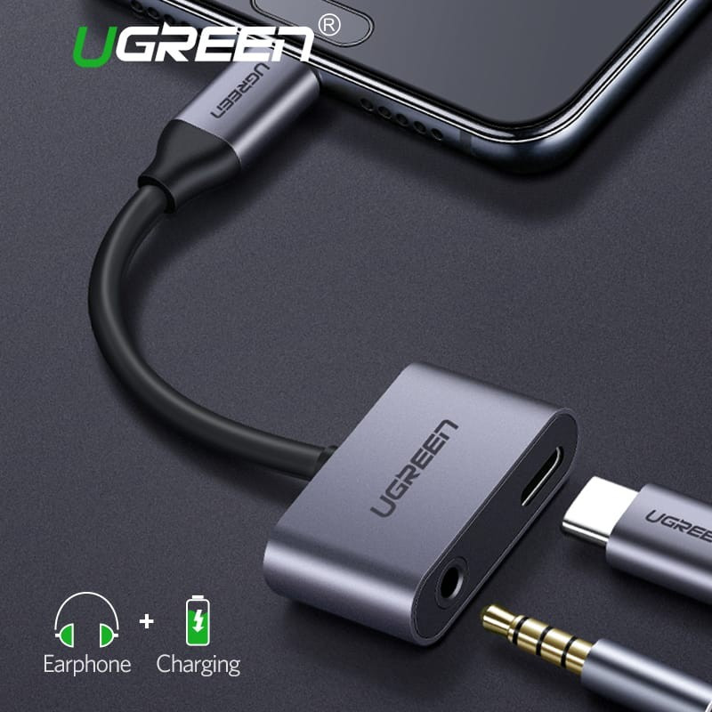 Jual Ugreen Audio Adapter Usb-C To Usb-C + 3.5Mm Non Dac - Splitter 50596 | Shopee Indonesia