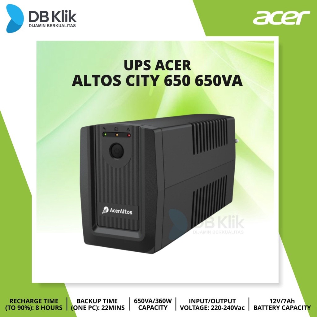 Jual Acer Ups Altos City 650 650Va 360Watt - Altos City 650 Ups 650Va ...
