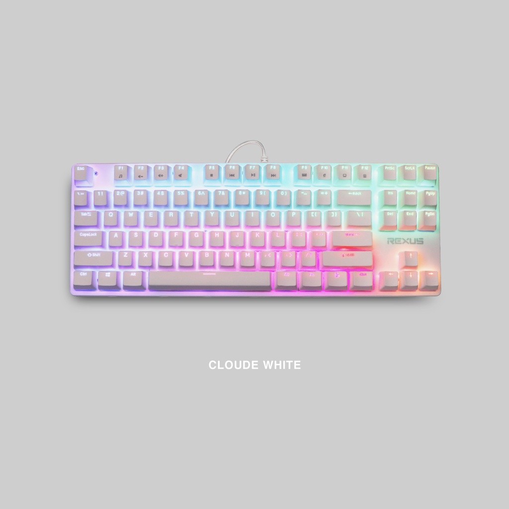 Jual Rexus Keyboard Gaming Mecha Legionare Mx9 Tkl Rgb White - Mx9 ...