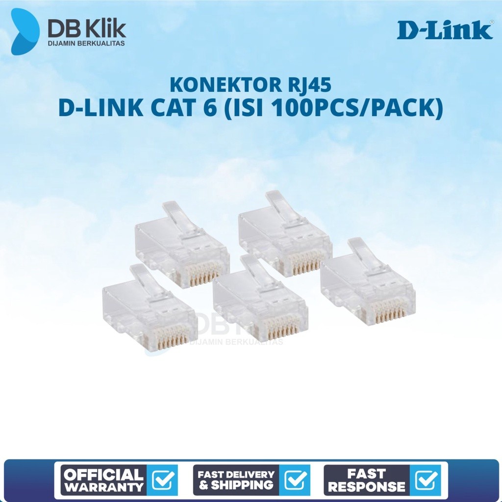 Jual Dlink Konektor Rj45 D-Link Cat 6 (Isi 100Pcs/Pack) - Konektor ...