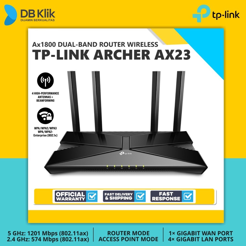Jual Tp-Link Router Wireless Archer Ax23 Ax1800 Dual-Band Wi-Fi 6 ...