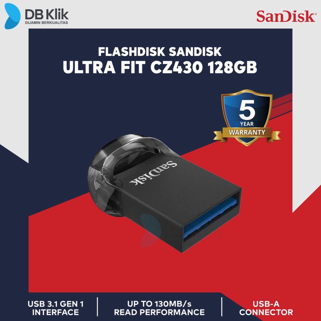 Jual Sandisk Flashdisk Ultra Fit Cz430 128Gb Usb 3.1 (Sdcz430-128G-G46 ...