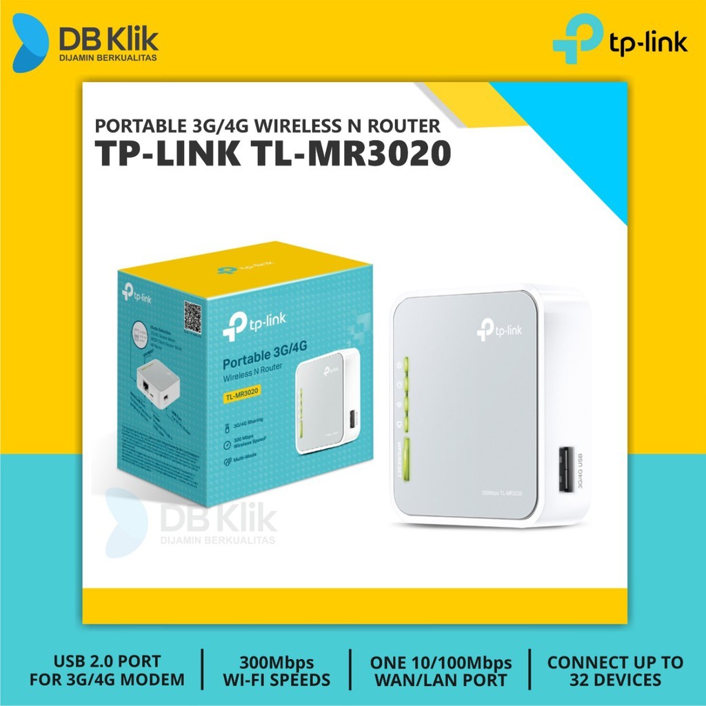 Jual Tp-Link Wireless N Router Portable 3G/4G Tp Link Tl-Mr3020 ...