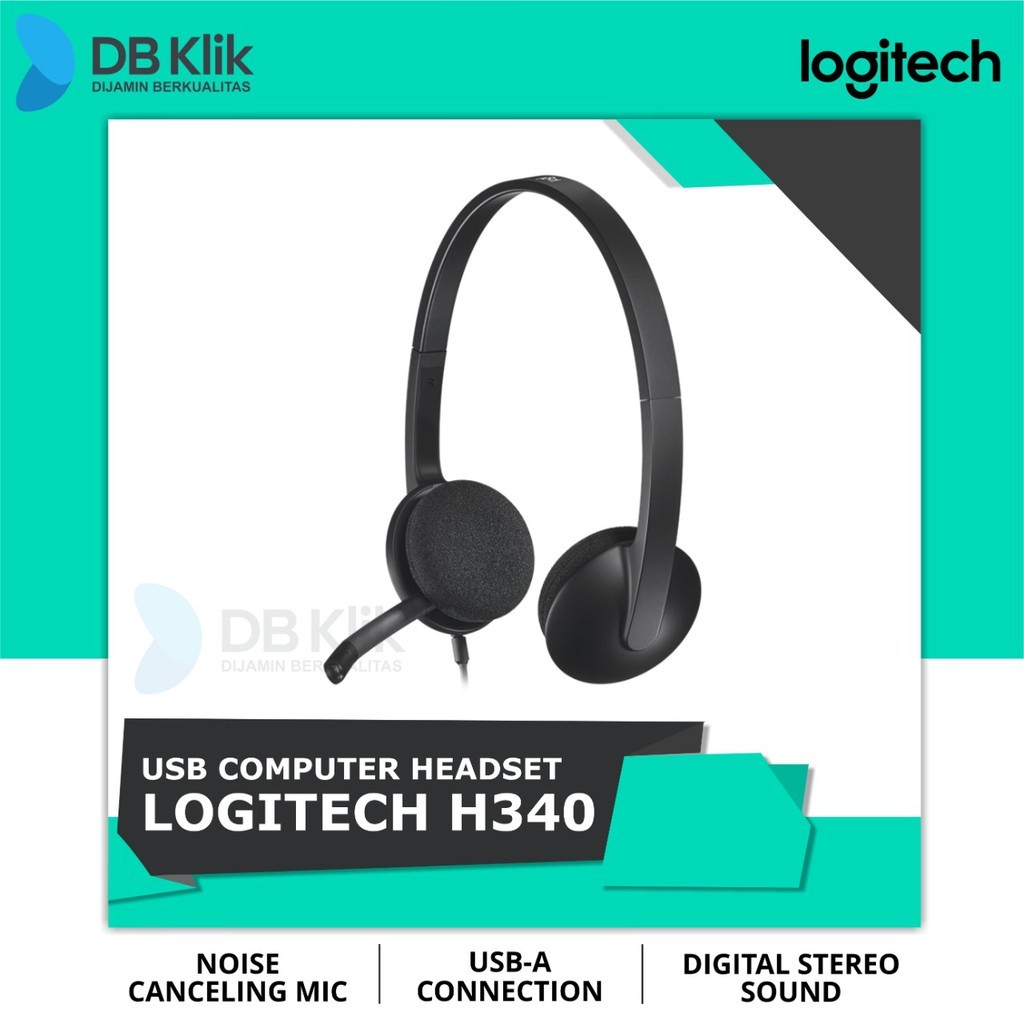 Jual Logitech H340 Headset Usb With Noise Canceling Mic - H 340 | Shopee Indonesia