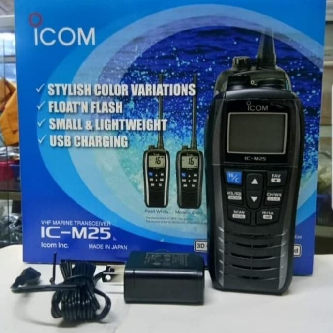 Jual HT ICOM M25 RADIO M25 VHF MARINE ICOM IC M25 HT WATERPROOF ICOM IC ...