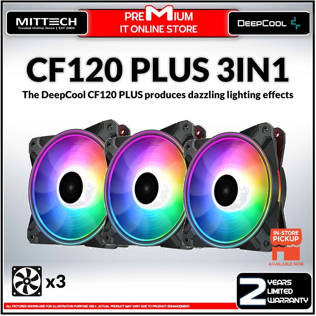 Jual Deepcool CF120 PLUS ARGB 3 IN 1 Casing Fan Ring + Blade A-RGB LED ...