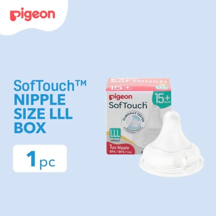 Jual Pigeon Peristaltic Plus Nipple Dot Bayi 1 Pcs - Faster Flow 3L / Lll | Shopee Indonesia