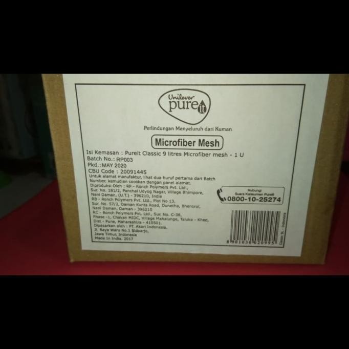 Jual Saringan Pure It Micro Fiber Mesh Pureit Mikrofiber Putih | Shopee ...