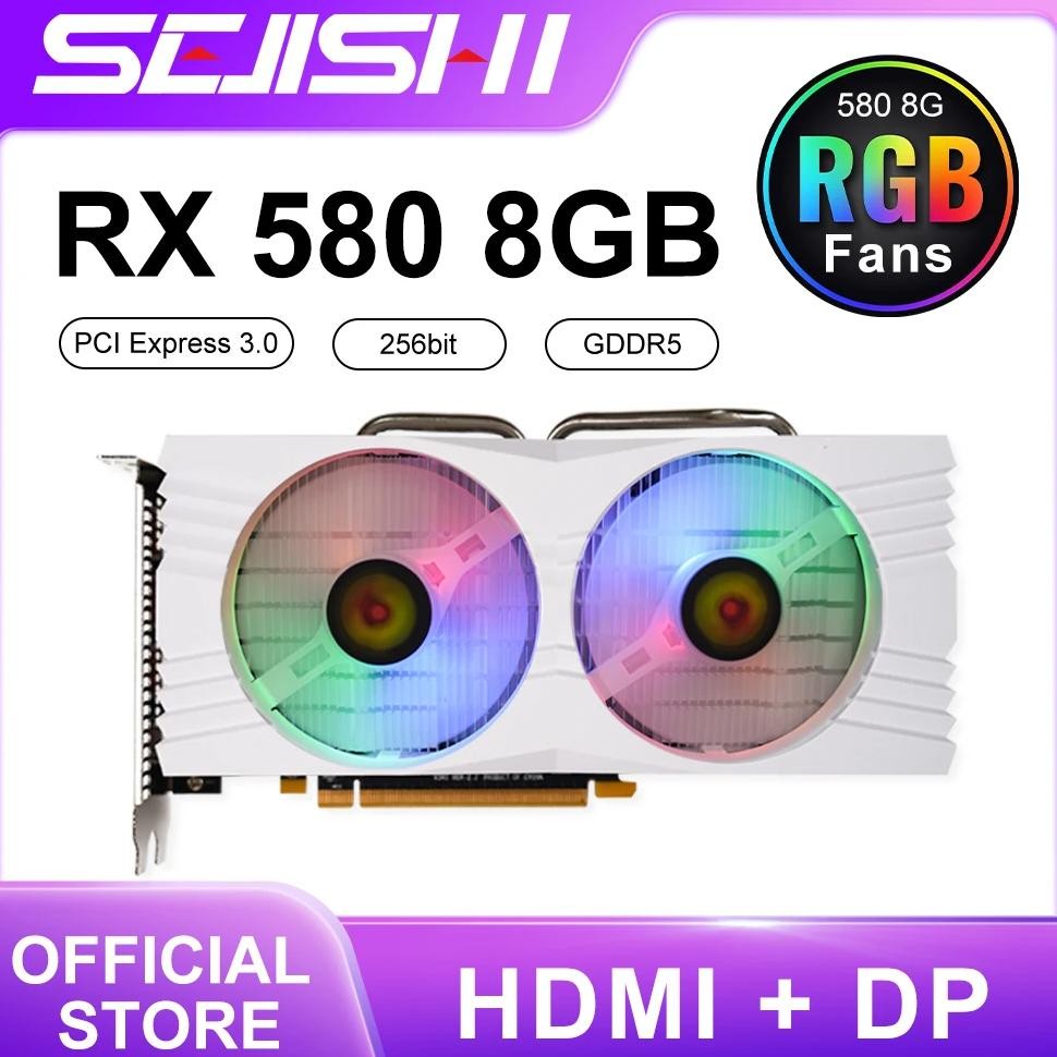 Jual sejishi rx 580 8gb rgb placa de video 2048sp 256bit video card ...