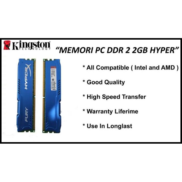 Jual DISKON RAM 2GB HYPER DDR 2 MEMORY PC KOMPUTER RAM 2 GB DDR 2 6400 ...