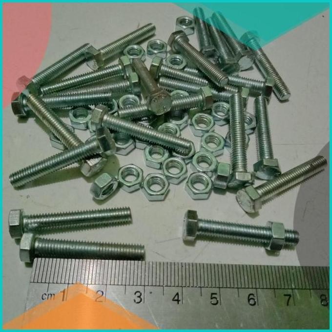 Jual BAUT MUR PUTIH M5 X 30 MM GALVANIS ( KUNCI 8 ) 11OKTZ4 tools | Shopee Indonesia