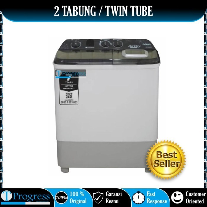 Jual MESIN CUCI 2 TABUNG AQUA 7KG QW-760XT HIJAB SERIES | Shopee Indonesia