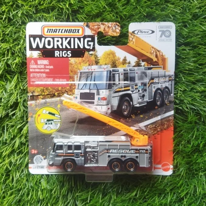 Jual matchbox working rigs pierce quantum aerial ladder fire truck ...