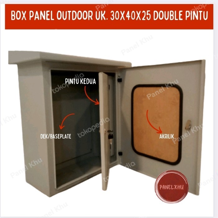 Jual Box Panel Outdoor Double Pintu 30X40X25 Plat 1.2Mm | Shopee Indonesia