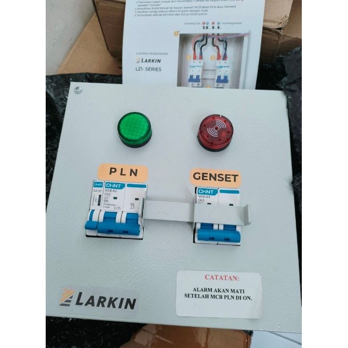 Jual Panel Interlock Pln Chint 2P + Buzzer Ohm Saklar Switch Handle ...