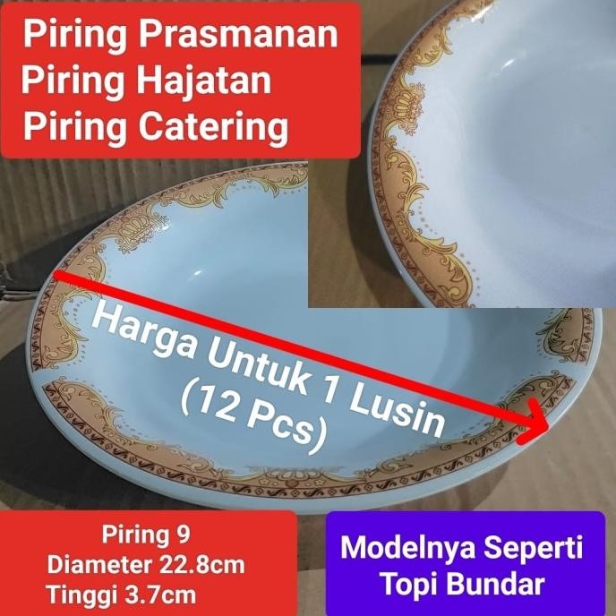 Jual PIRING MAKAN KERAMIK MURAH UKURAN 9 INCI HARGA UNTUK 1 LUSIN (12 ...