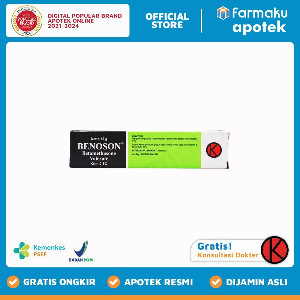 Jual Benoson Cream 15 gr | Shopee Indonesia