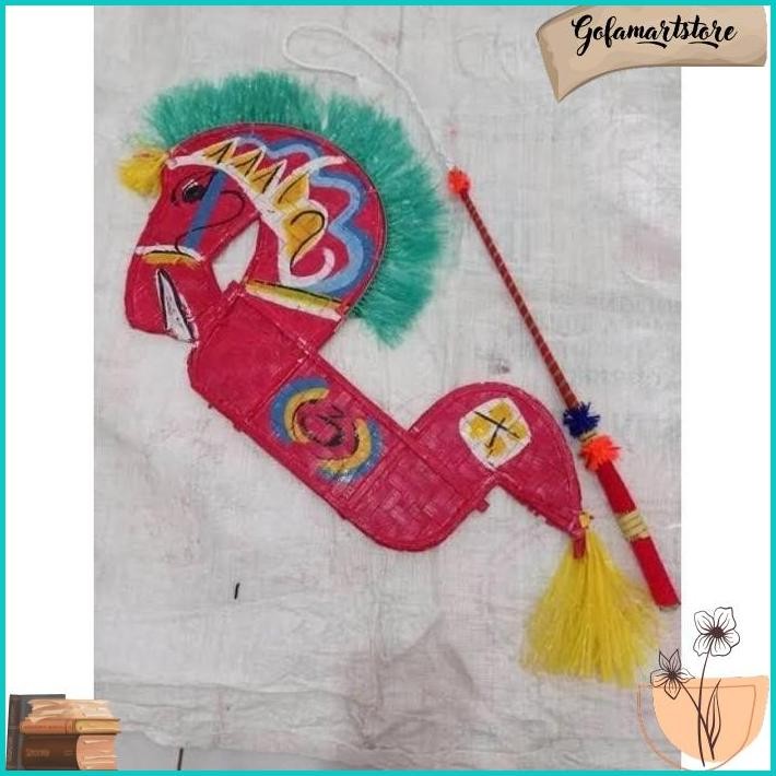 Jual MAINAN ANAK KUDA LUMPING BAMBU + PECUT LIDI GFM | Shopee Indonesia