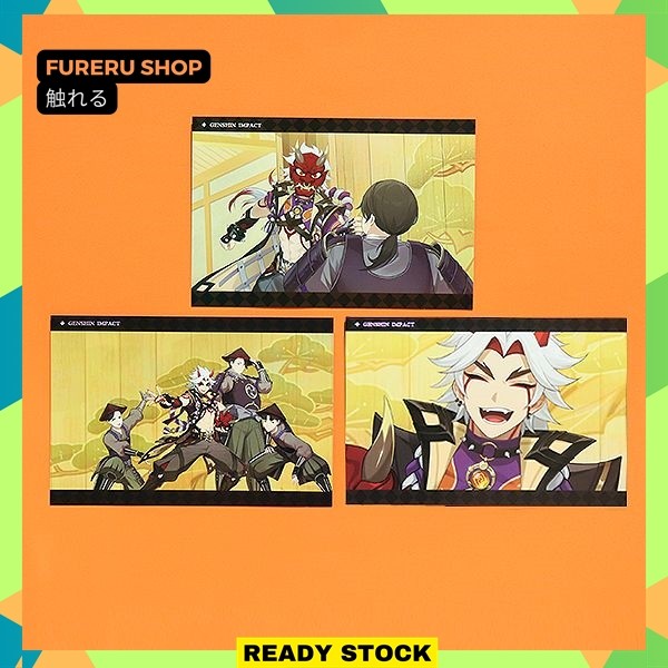 Jual Genshin Impact [Set of 3] Arataki Itto Character PV Series Photo ...