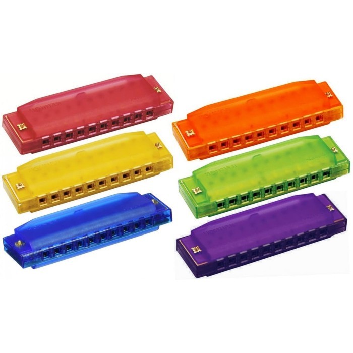 Jual Harmonika Hohner Clearly Colorful Harmonica 10 Lubang Nada C ...