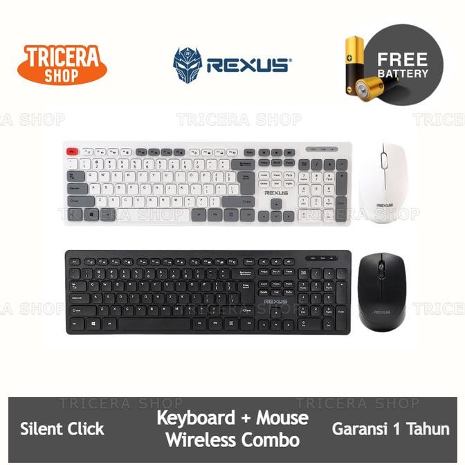 Jual Rexus Paket Combo Keyboard Mouse Wireless Km8 New Edition Office ...