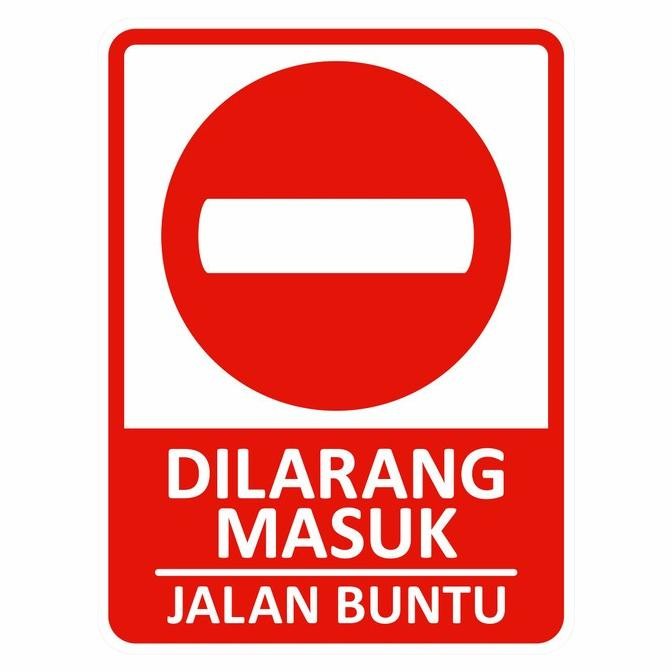 Jual SUPER MURAH Rambu Plang Jalan Buntu 45cm x 60cm Plat Alumunium ...
