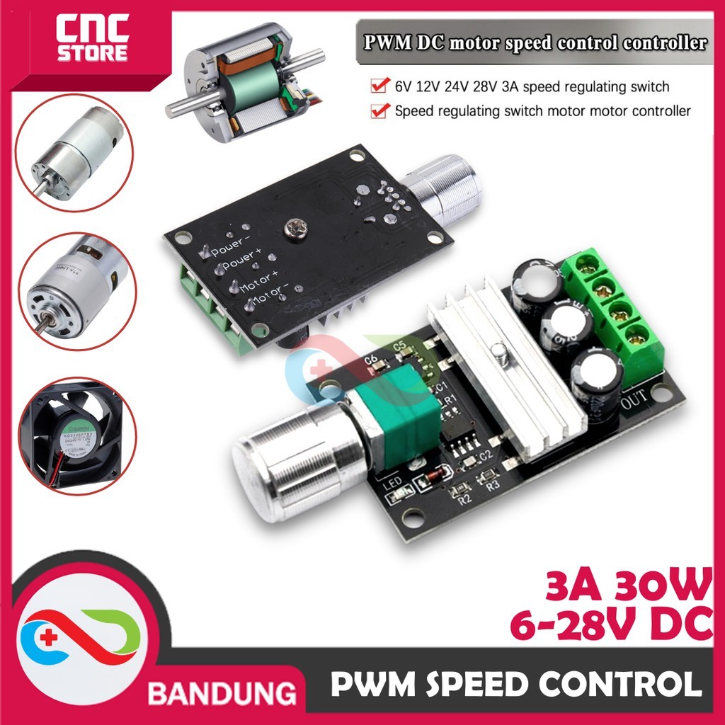 Jual VARIABLE PWM MOTOR SPEED LED DIMMER CONTROLLER DC 3A 6V-28V 5A D | Shopee Indonesia