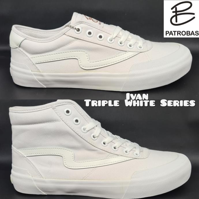 Jual Sepatu Patrobas Ivan Triple White Series (Original) | Shopee Indonesia