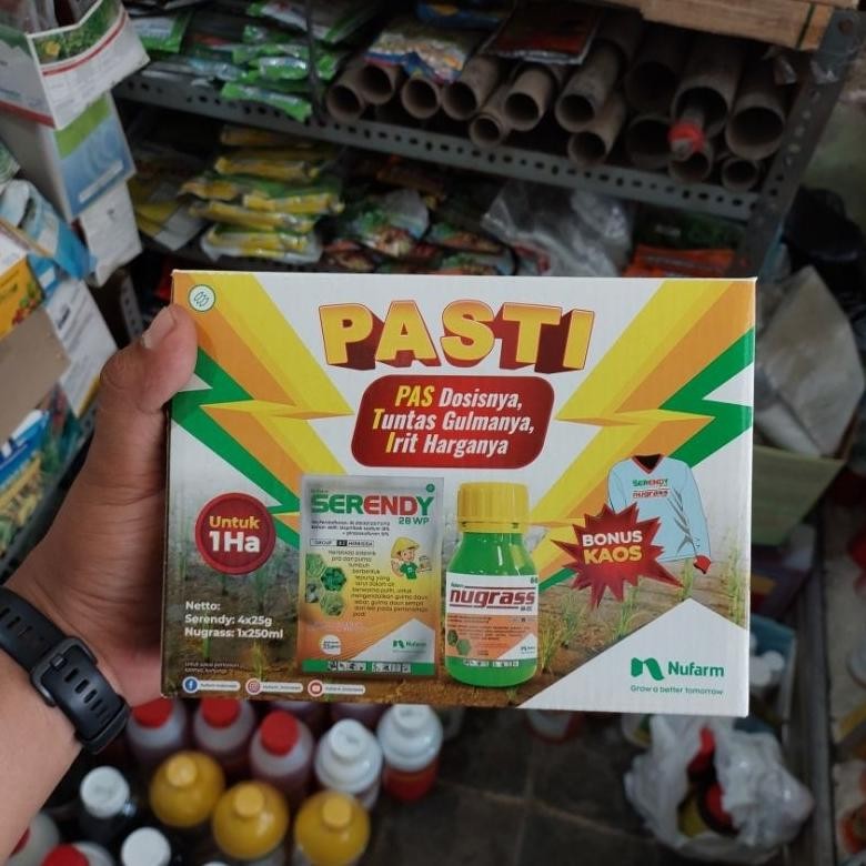 Jual PAKET HERBISIDA PADI SERENDY 28 WP NUGRASS 69 EC + BONUS KAOS ...