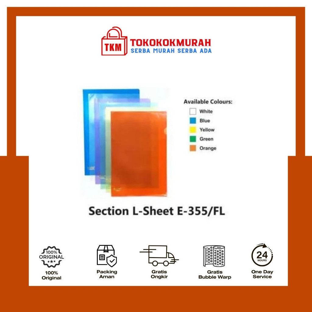 Jual V-TEC MAP SECTION L SHEET E-355 FOLIO WARNA CAMPUR PER PCS ...