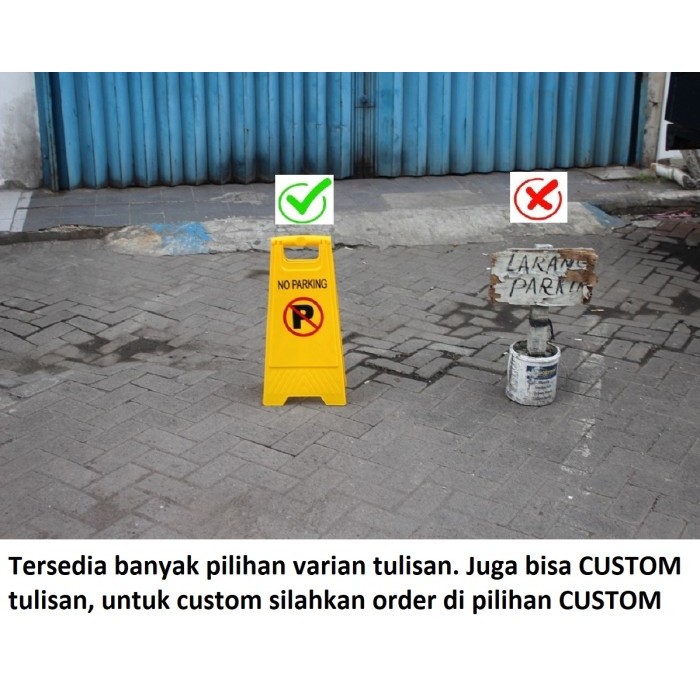 Jual TERBARU - Rambu DILARANG PARKIR Plang No parking Hotel Ruko Rukan ...