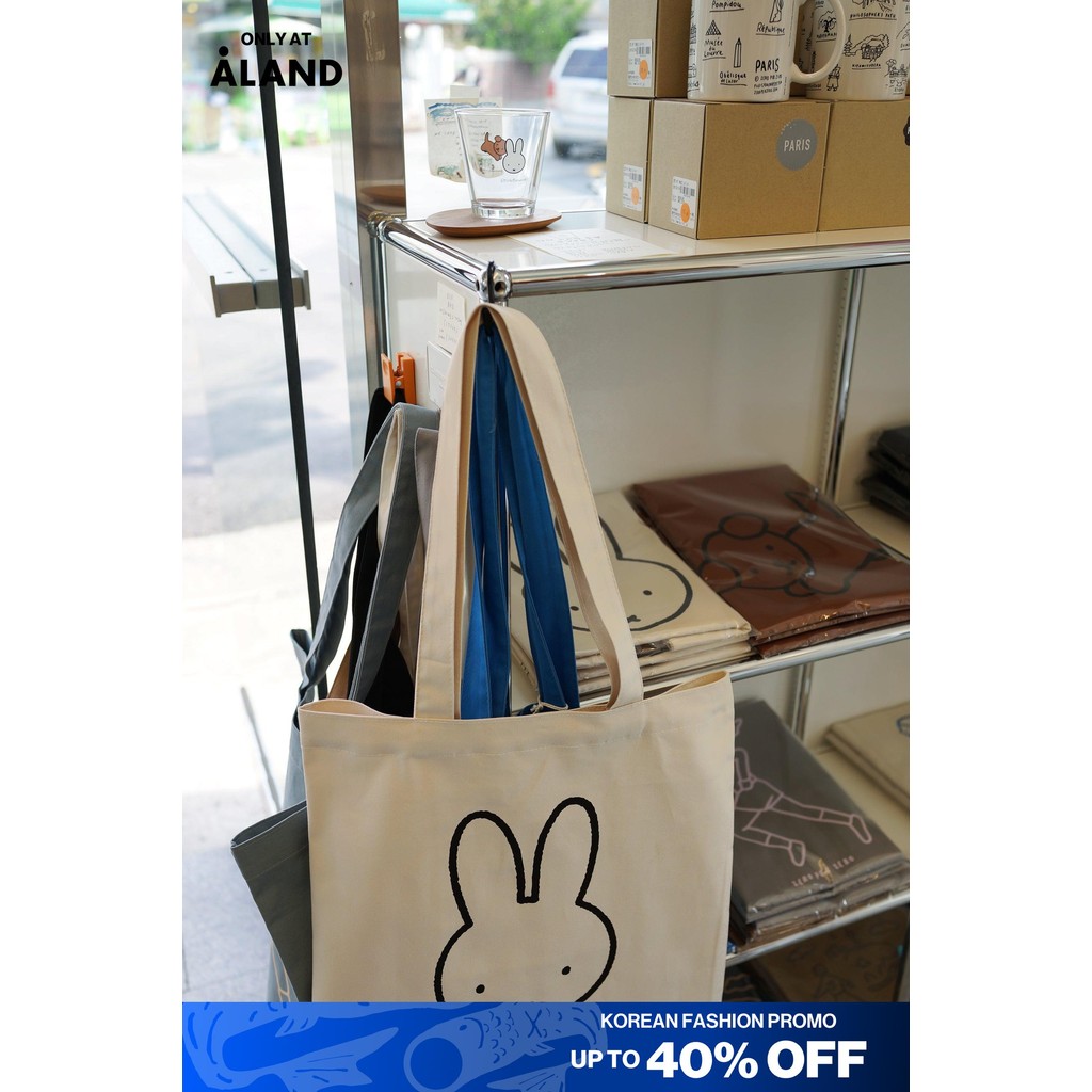 Jual [ALAND] ZERO PER ZERO - Miffy Eco Bag Miffy White - Tas Totebag Unisex | Shopee Indonesia