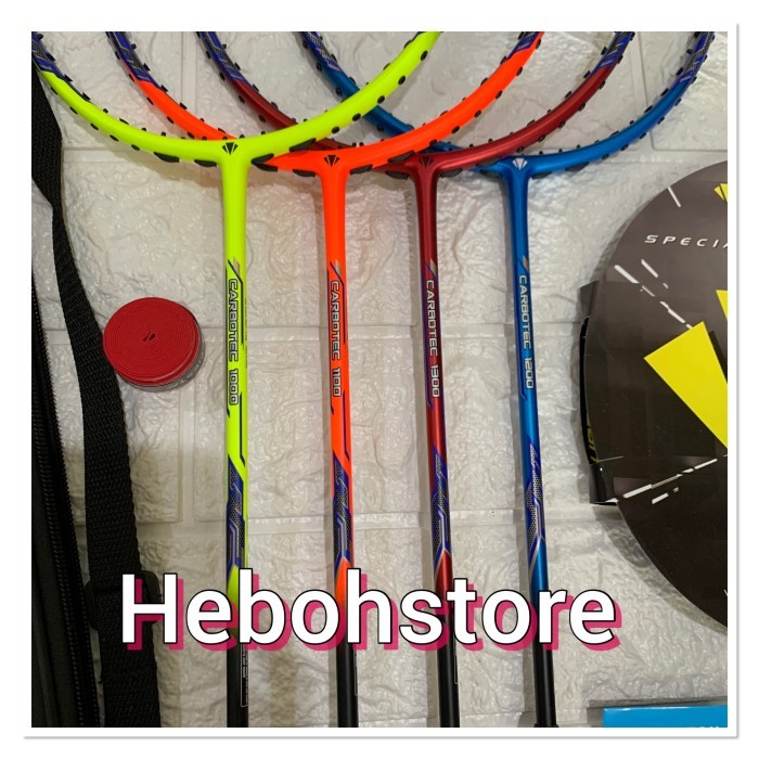 Jual Raket Badminton CARLTON CARBOTEC 1000/1100/1200/1300+SENAR YONEX ...