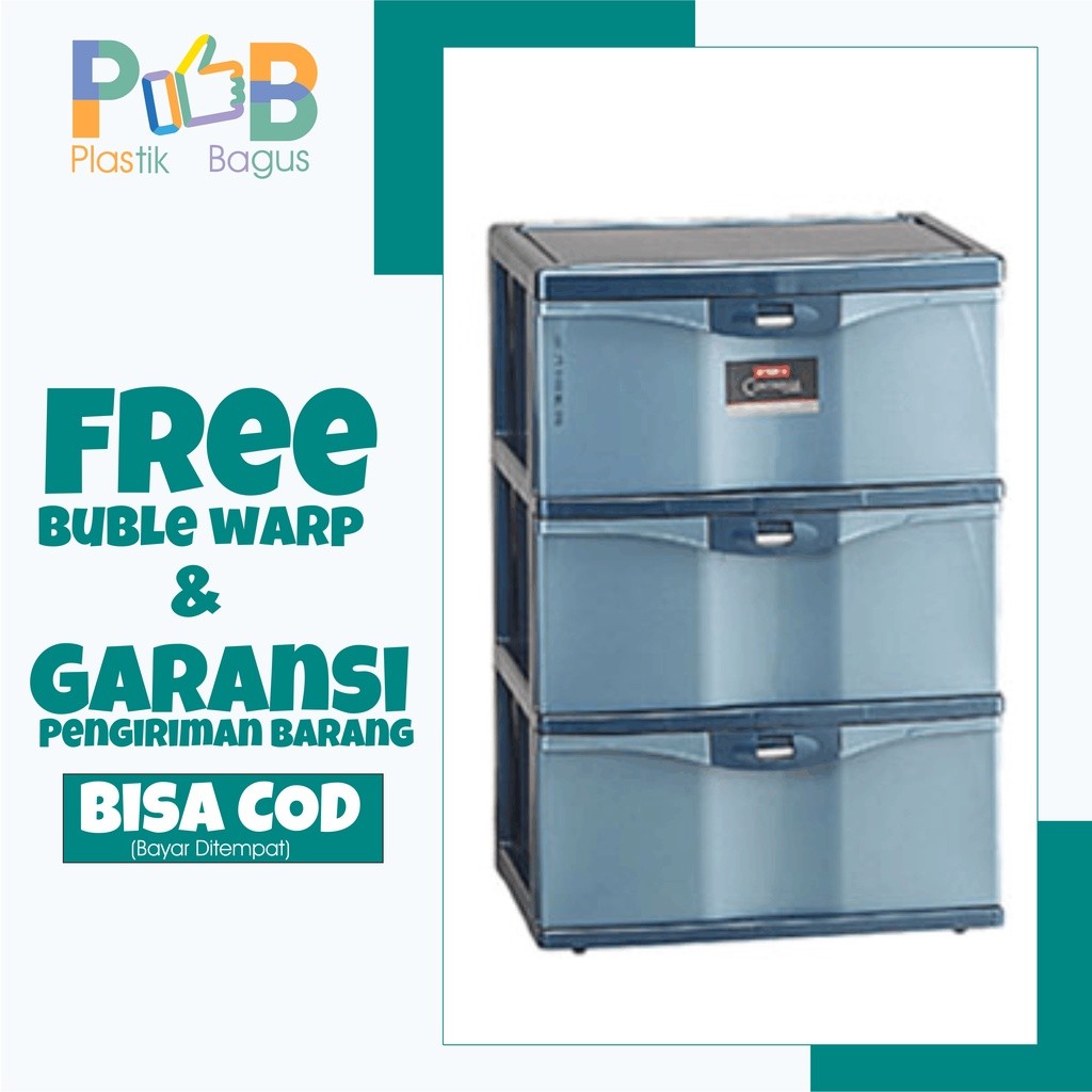 Jual lemari Laci kabinet susun 3 Primera Container M3 Lion Star PM3 ...