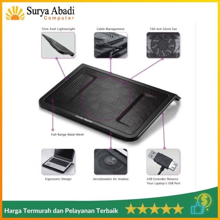 Jual COOLER MASTER NOTEPAL L1 NOTEBOOK COOLING PAD UP TO 17 INCH ...