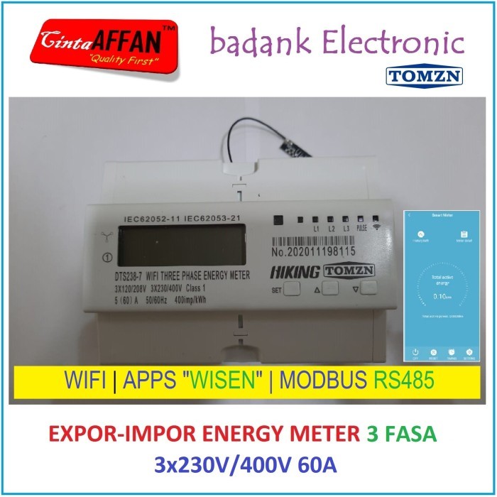 Jual BISA GOSEND! WIFI ENERGY KWH METER 3 FASA MODBUS - EXPOR IMPOR ...