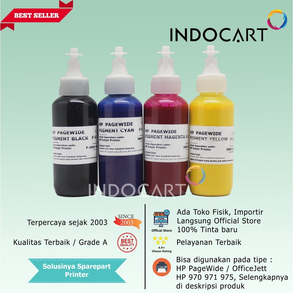 Jual IndoCart Tinta Refill Printer HP Pagewide 975 976 981-Pigment ...