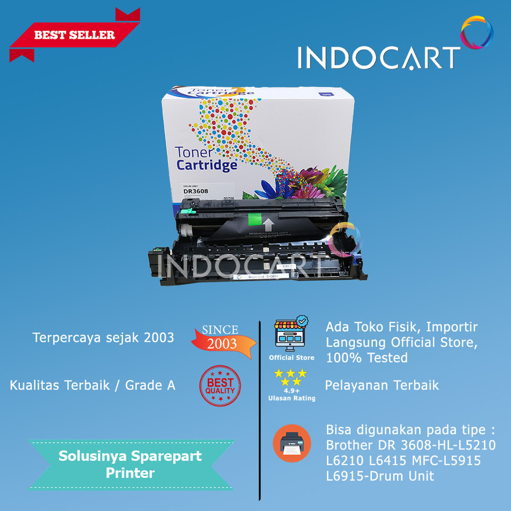 Jual INDOCART Toner Imaging Drum Compatible DR-3608 Untuk HL-L5210 ...