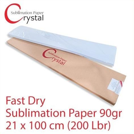 Jual Sublimation paper kertas sublim 90gr 21cm x 100cm (200 lbr) untuk ...
