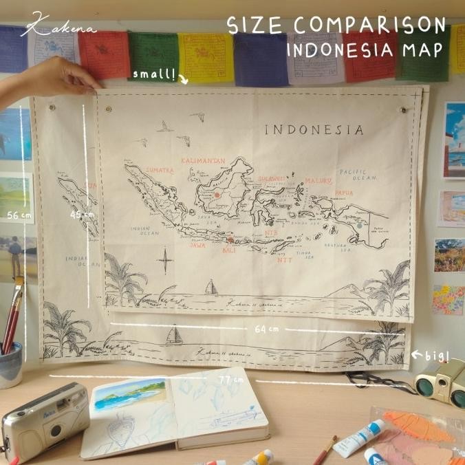 Jual World Map Fabric Poster | Hiasan Dinding Dekorasi Kamar Original ...