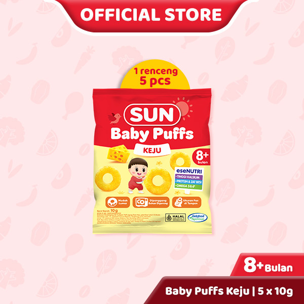 Jual Paket SUN Baby Puffs Keju x 5pcs | Shopee Indonesia