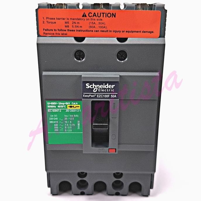 Jual Produk Baru!! Schneider MCCB Circuit Breaker 3P - 50A Thermal ...