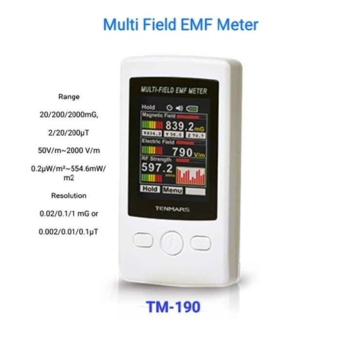 Jual Multi-Field EMF Meter TM-190 Tenmars Gauss /Tesla Meter | Shopee ...