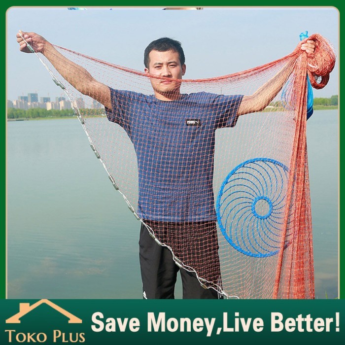 Jual KIRIM HARI INI ! jala ikan lempar 3/4.8 meter jaring lempar udang ...