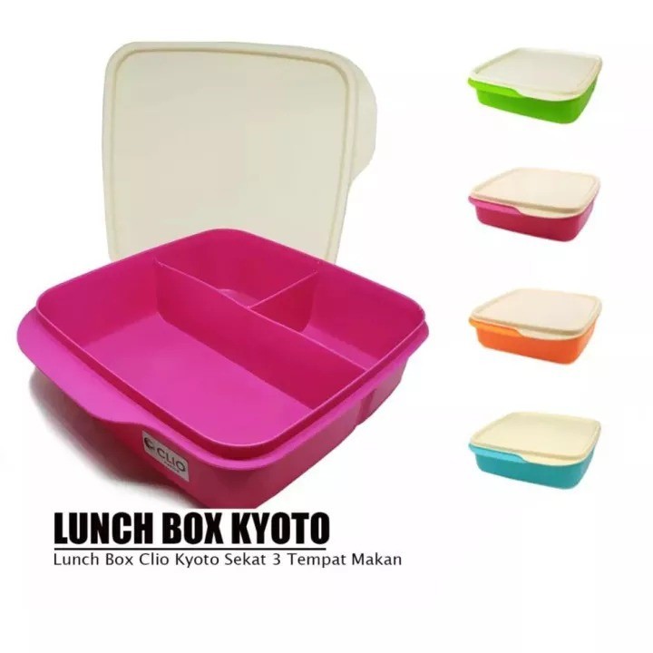 Jual NRV - Lunch Box Clio Kyoto Tempat Makan Sekat Kotak Bekal | Shopee Indonesia
